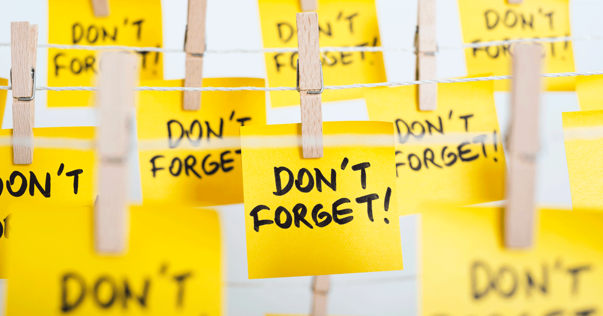 Forgetfulness – tips and advice
