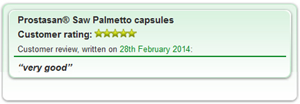 What men say about Prostasan® Saw palmetto