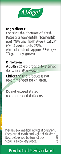 Tormentil complex from A.Vogel contains extracts of fresh Tormentil ...